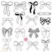 Coquette Black Bows Clipart: Girly Hair Ribbons (PNG, SVG, Ai, EPS) - Etsy