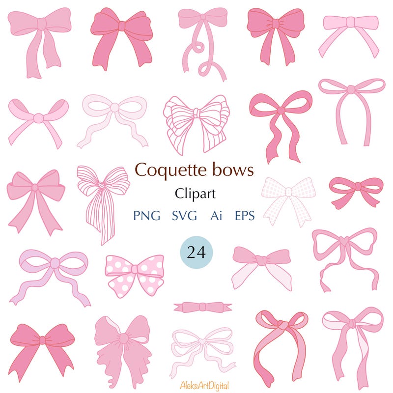 Coquette Bow Svg - Etsy