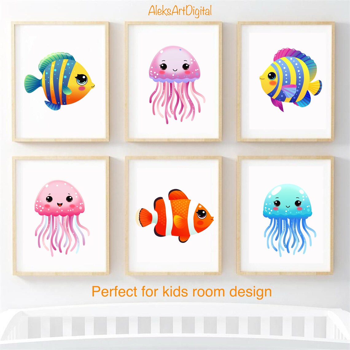 Under the Sea Clipart: Fish, Jellyfish, Octopus, Starfish (PNG, SVG, AI ...