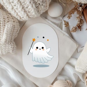 Ghost Star Clipart SVG, Set of Cute Cartoon Ghosts for Halloween PNG ...