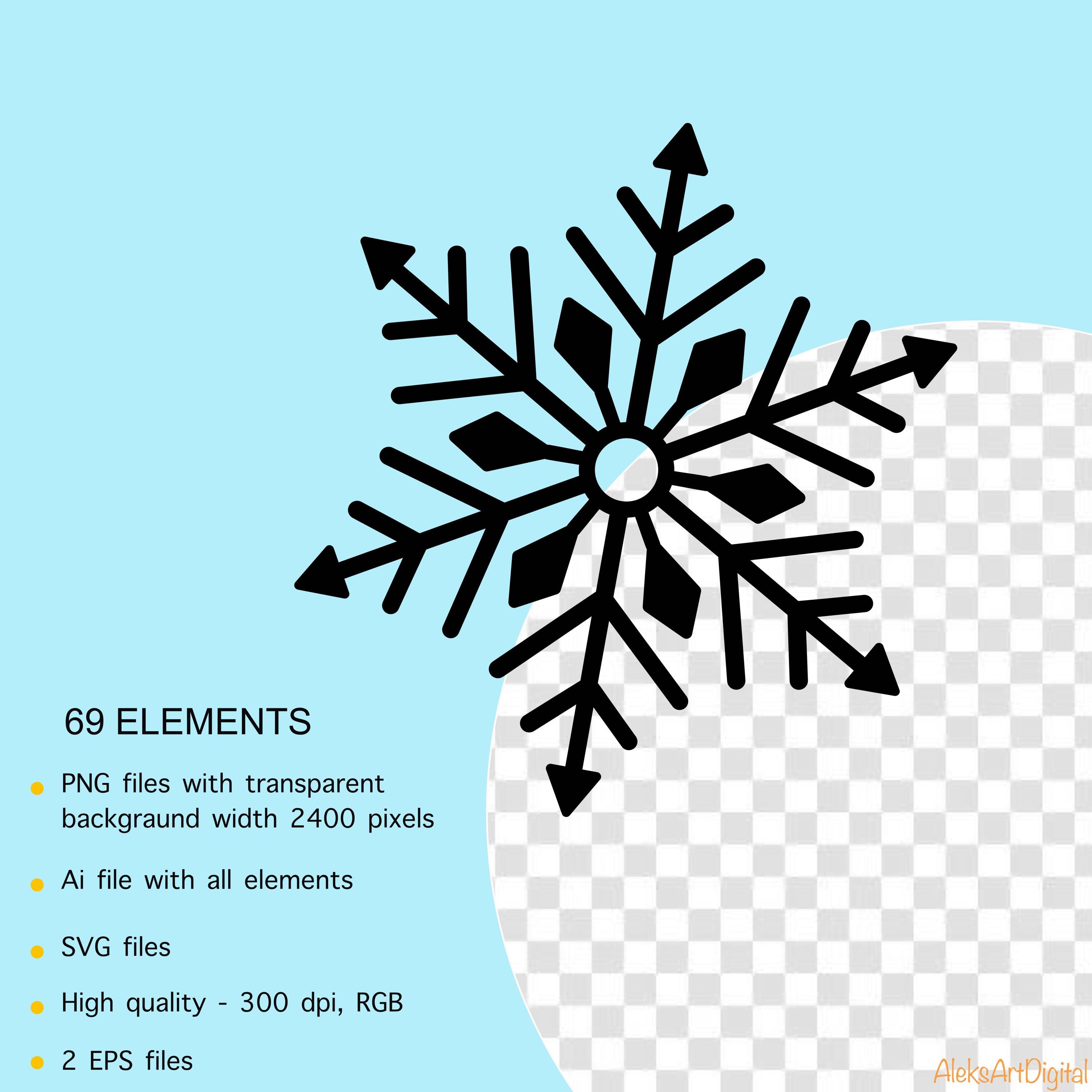 Christmas Snowflake Bundle 36 SVG + Bonus 33 Clipart Christmas Window ...