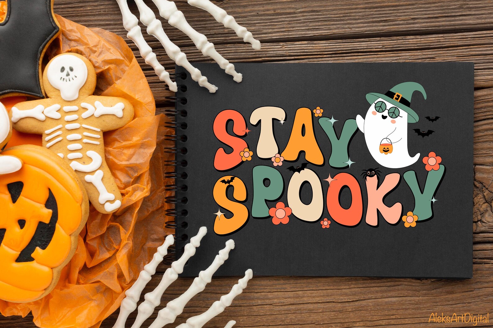 Groovy Halloween Stay Spooky SVG Lettering With a Retro 70's Feel ...
