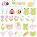 Spring Animals Clipart, Frog, Flowers, Insects (png, Svg, Ai, Eps) - Etsy