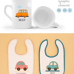 Cars Bundle PNG, Children's Transport Clip Art SVG Digital Images High ...