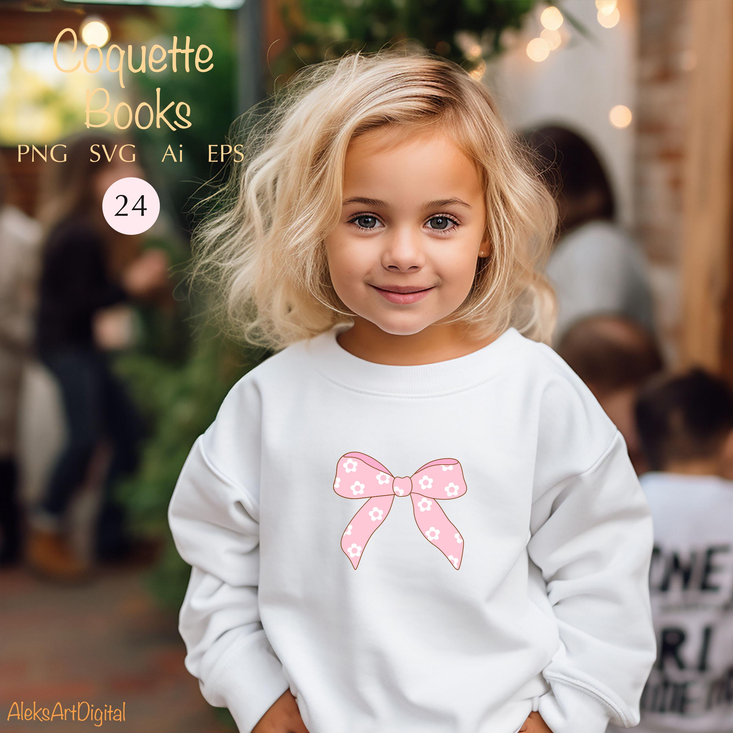 Coquette Books 24 SVG Clipart With Cute Pink Bows PNG Roses Pearl Beads ...