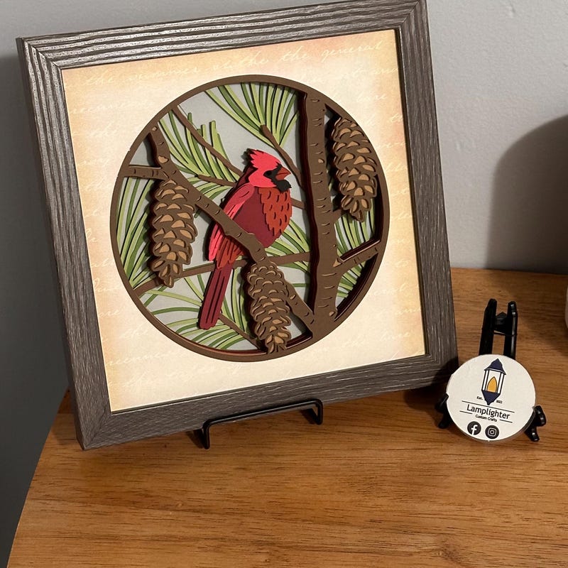 Cardinal Shadow Box - Etsy