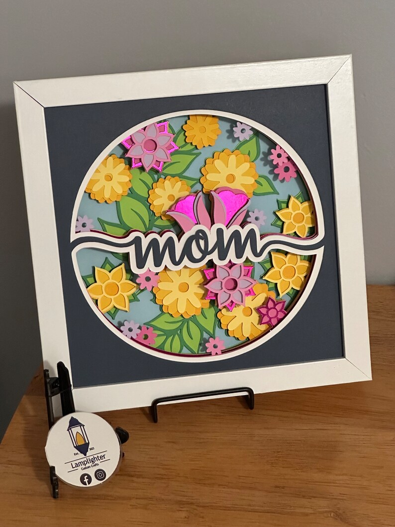 Mothers Day 3d Paper Art Shadow Box 6 Design Options - Etsy