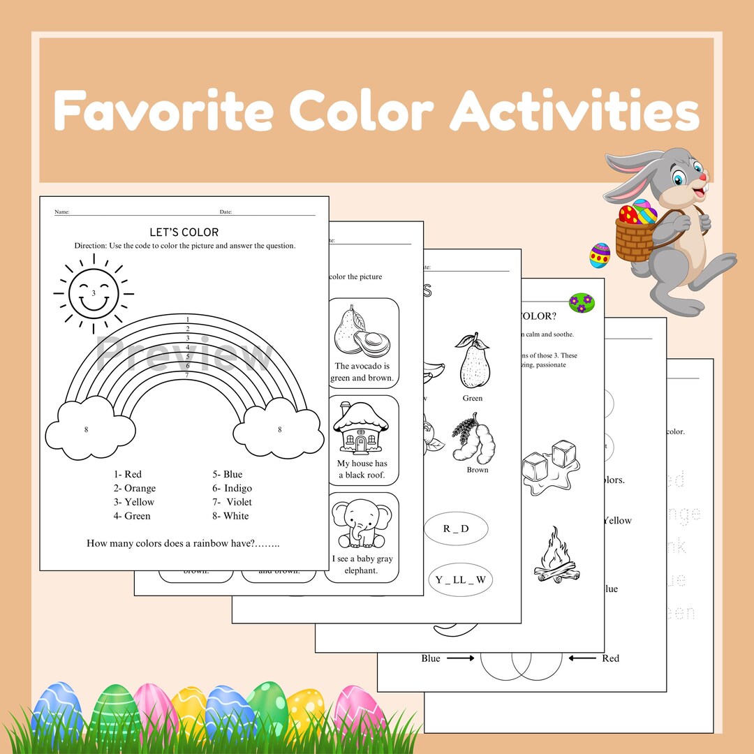 Color Worksheets for Kids – Learn Colors Activities – Preschool and ...