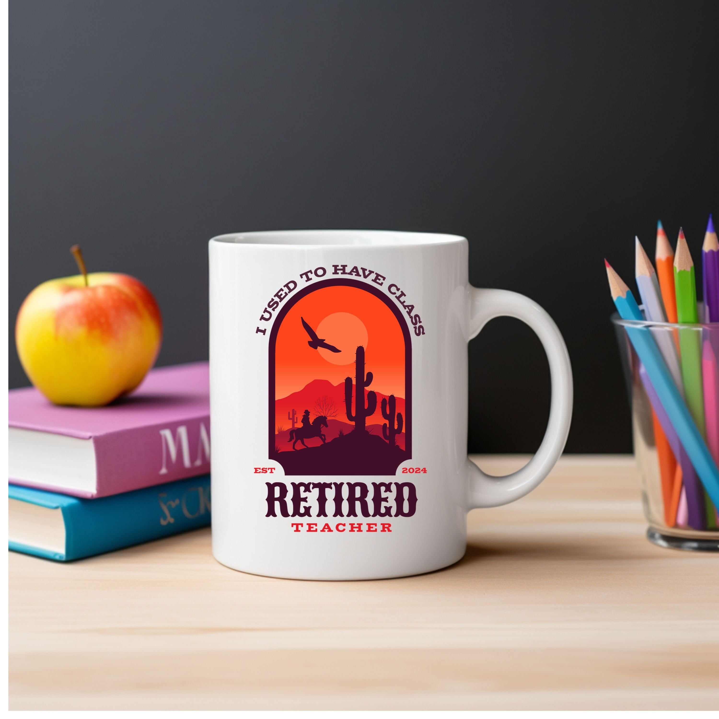 Western Retirement Gift for Teacher, Personalized Mug for Teacher ...