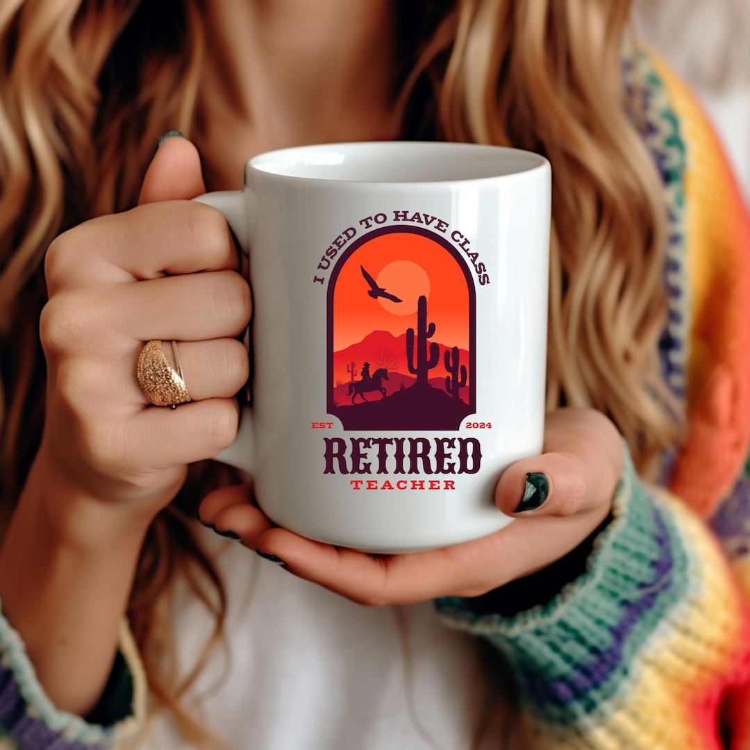 Western Retirement Gift for Teacher, Personalized Mug for Teacher ...