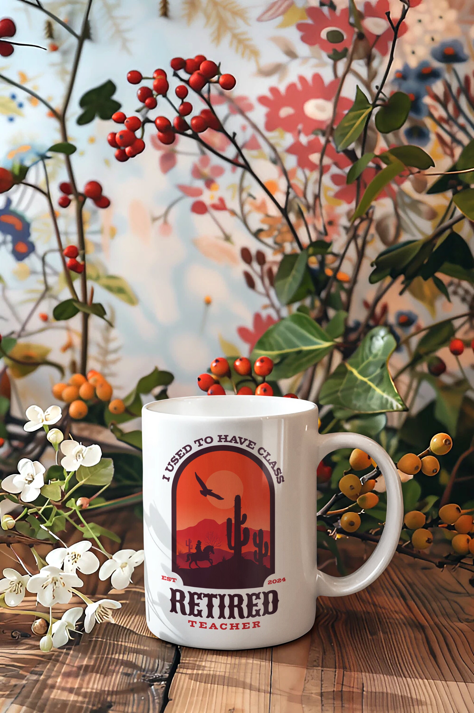 Western Retirement Gift for Teacher, Personalized Mug for Teacher ...