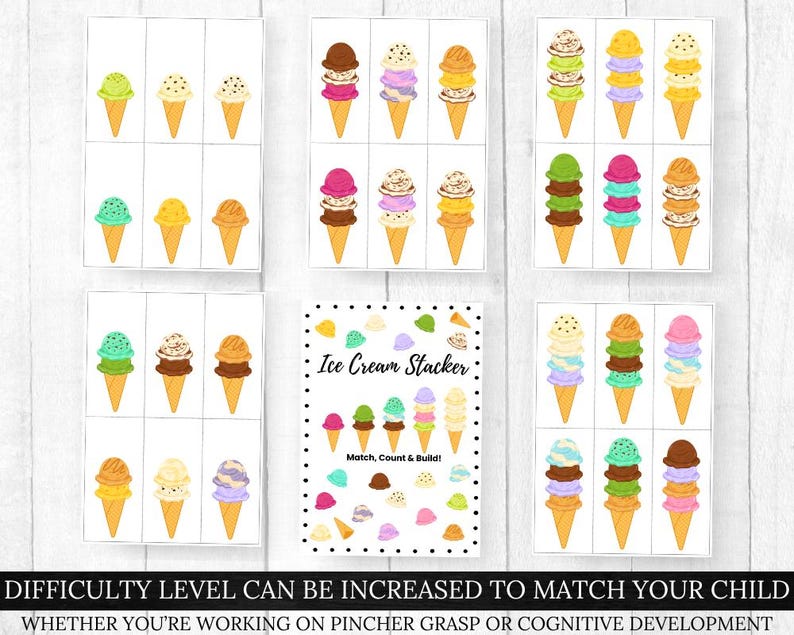 Ice Cream Builder Activity – Printable PDF | Preschool & Pre-k | Fine ...
