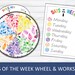 Days of the Week Wheel & Tracing Worksheet, Homeschool Printable ...