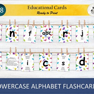 Lowercase Alphabet Flashcards Positivity Alphabet for Positive Minds ...