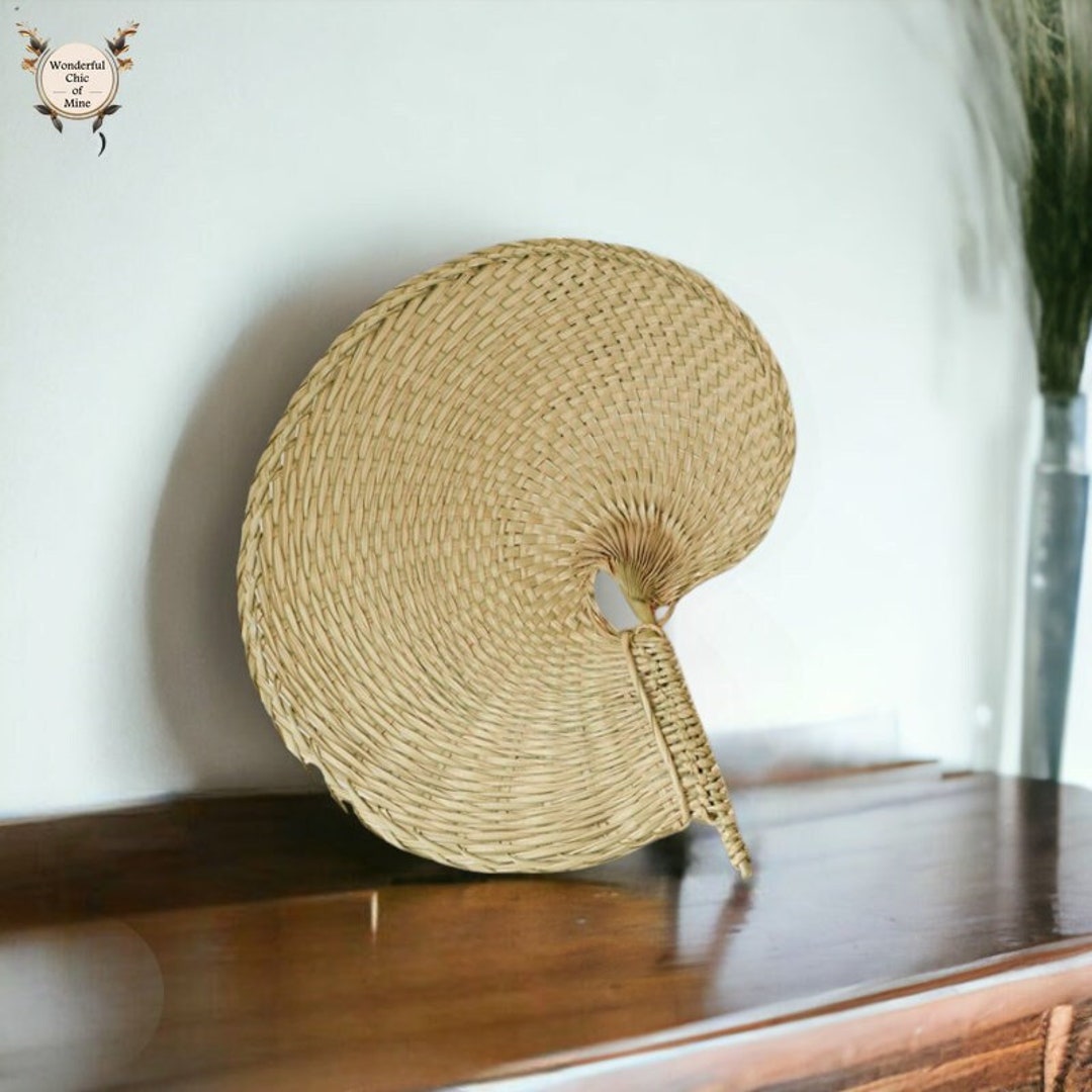 Boho Straw Fan, Decorative Straw Fans, Boho Home Trinkets, Rattan Fan ...