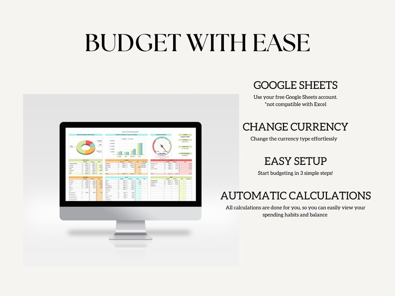 Financial Planner Budget Spreadsheet | Google Sheets Paycheck and ...