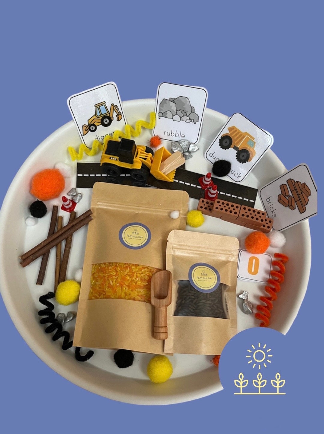 Sensory Play Pack Construction Sensory Play Rice Sensory Activity ...