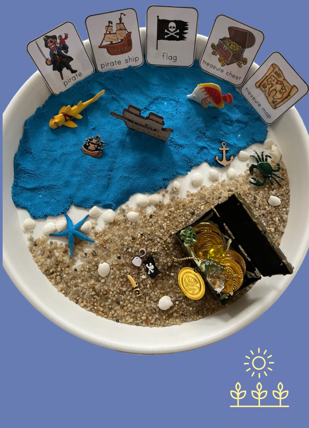 Sensory Sand Pack - Pirate Sensory Play - Mouldable Sand - Sensory ...