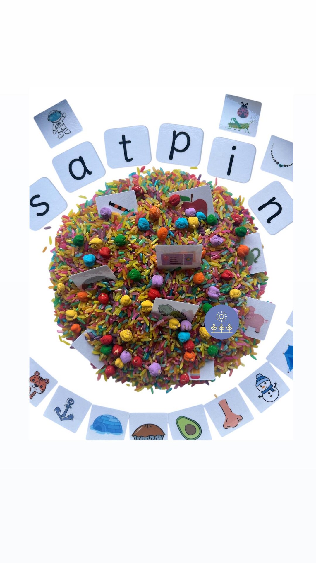 Phonics Sensory Rice Kit: SATPIN Letter Sounds Activity - Etsy UK