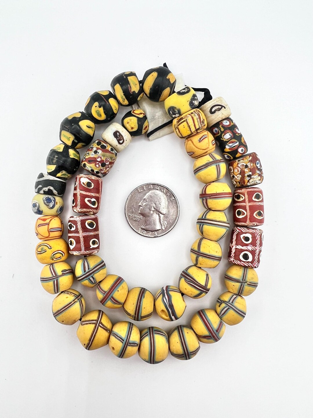 Venetian Mixed King Beads | 40 Antique Trade Beads | Authentic African ...