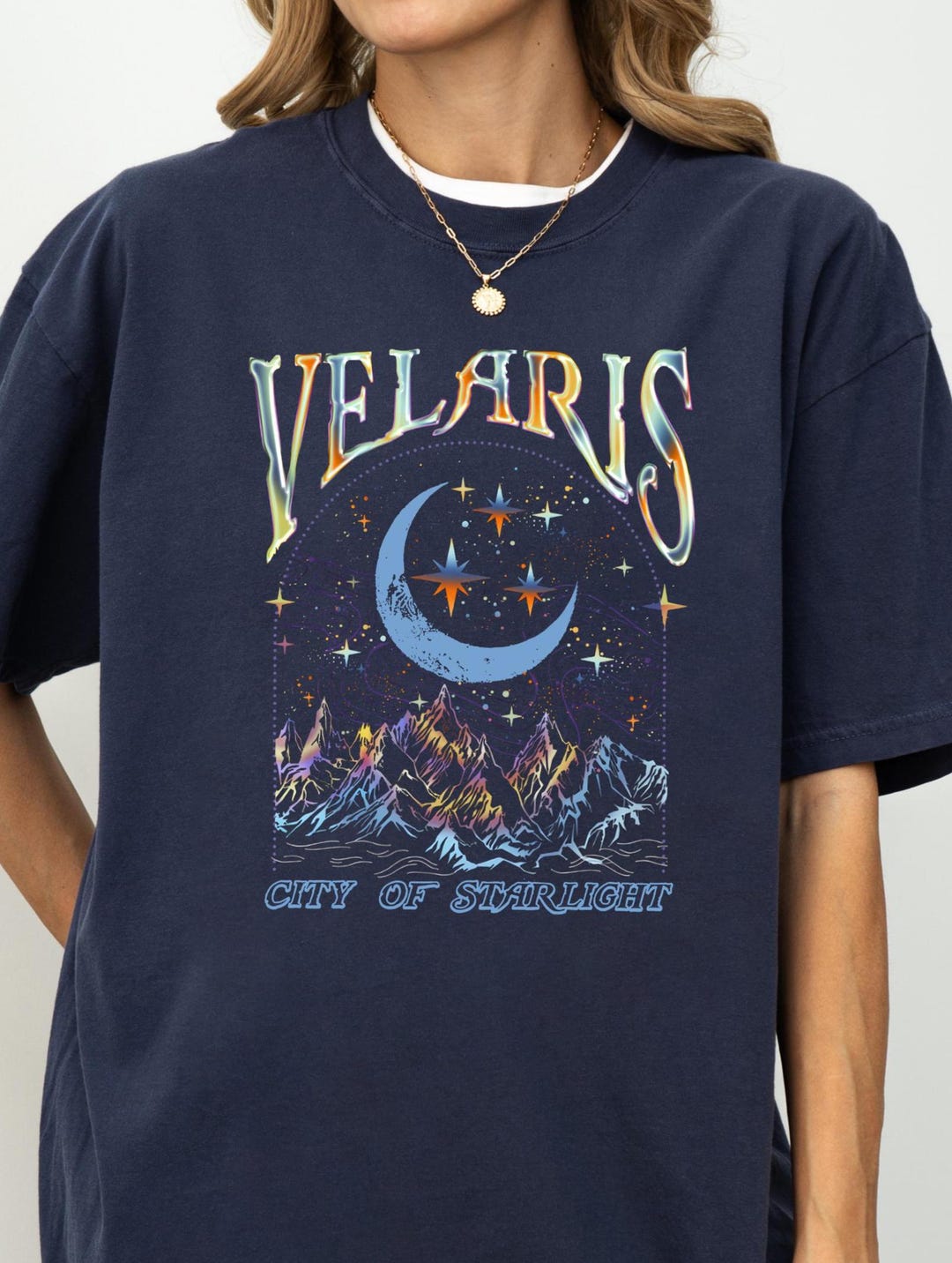 Velaris City of Starlight Comfort Colors Shirt, Moon and Stars Tee ...