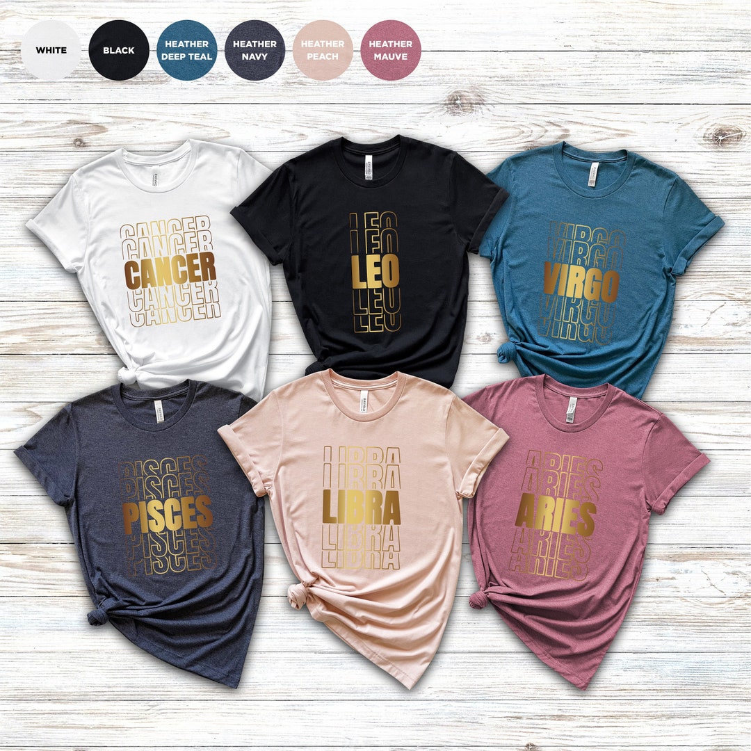 Custom Zodiac Signs T-shirt, Zodiac Sign Sweatshirt, Astrology Shirt ...