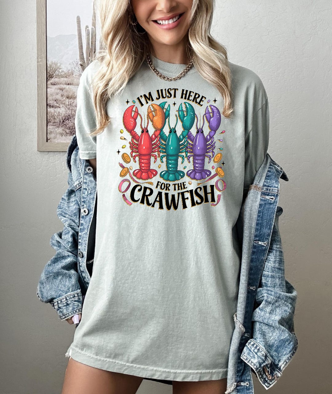 Crawfish Shirt, Mardi Gras Tshirt, Louisiana Party Shirt, Here for ...