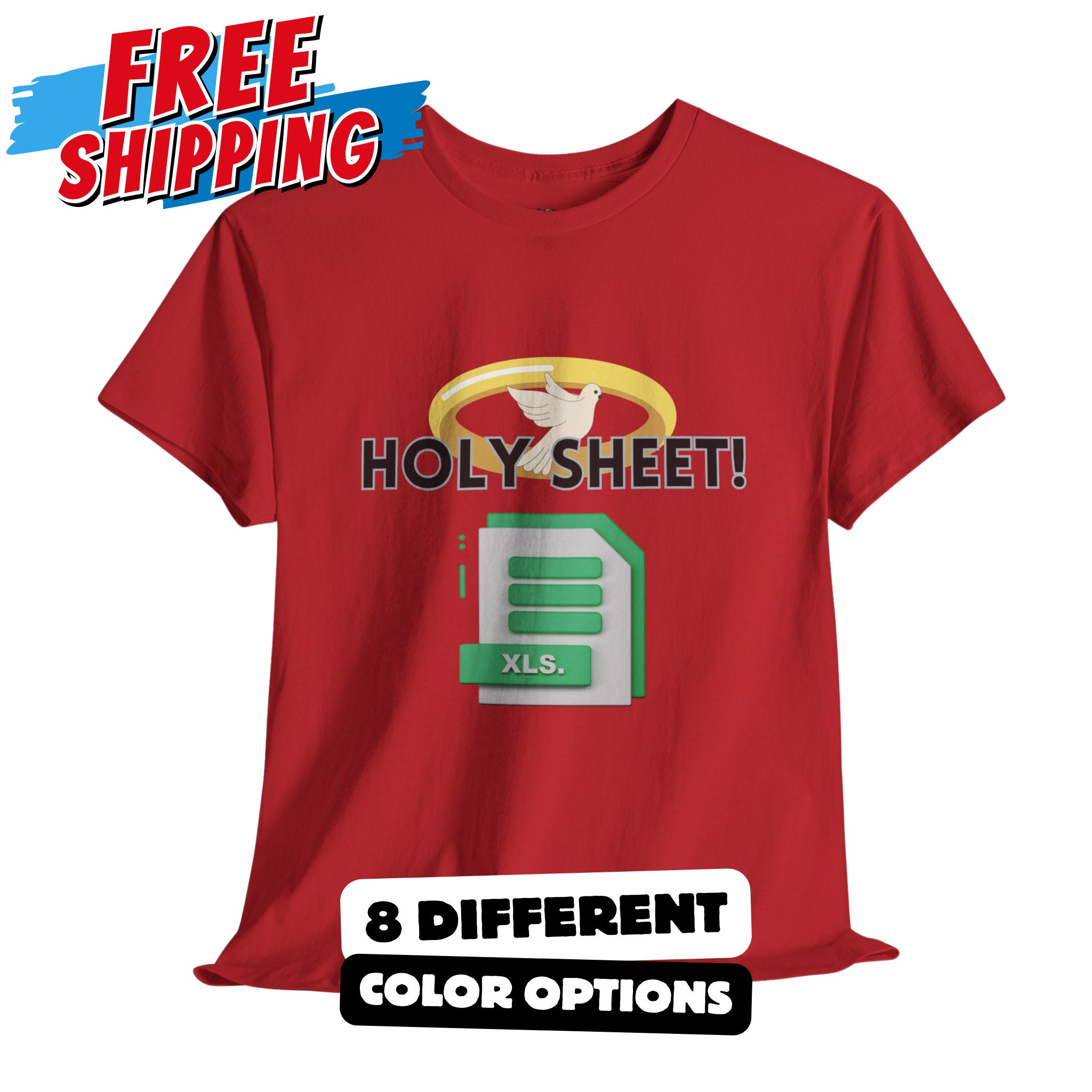 Microsoft Excel T-shirt Holy Sheet Funny Gift Shirt Spreadsheet Humor ...
