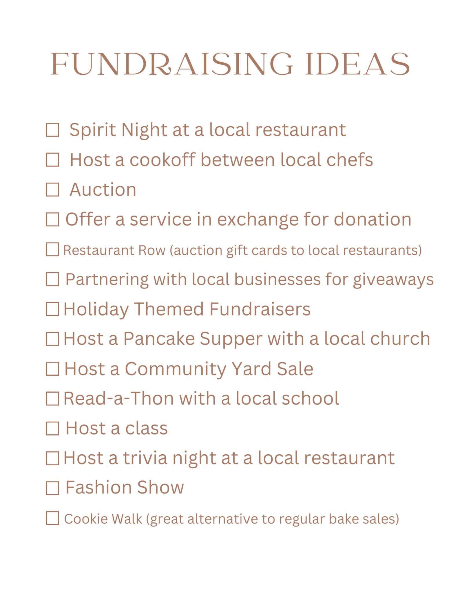 Simple Fundraising Ideas - Etsy