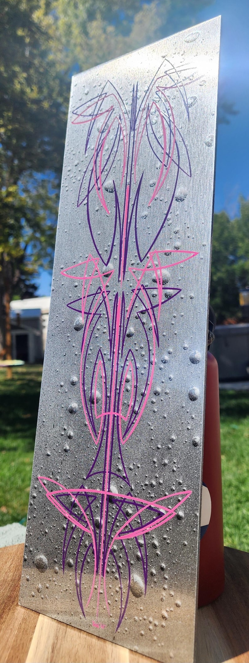 Custom Painted Aluminum Panel With Hand Pinstripe Design From 1 Shot ...