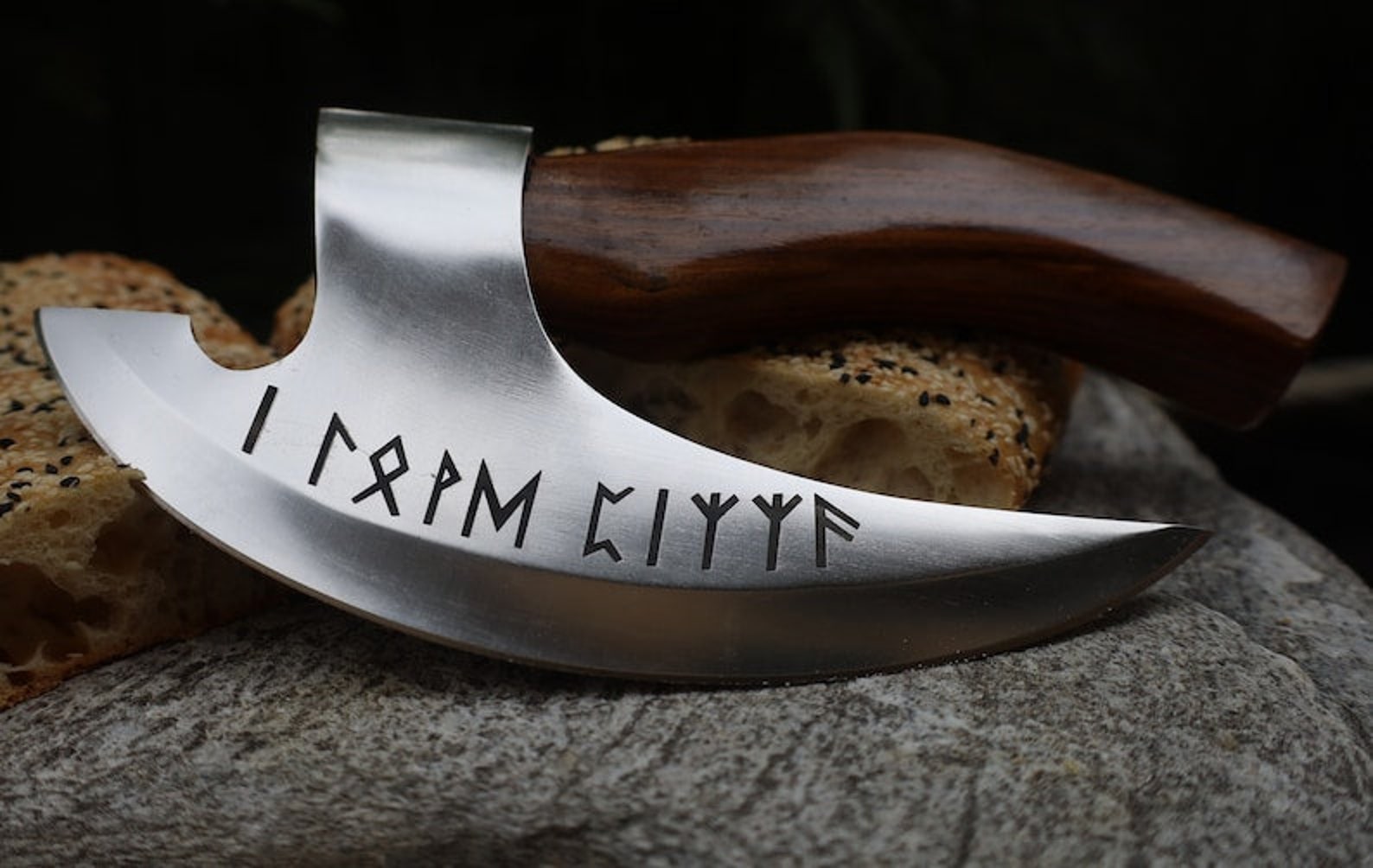 Viking Ragnar Axe, Engraved Axe With Leather Cover, Hand Forged Axe ...