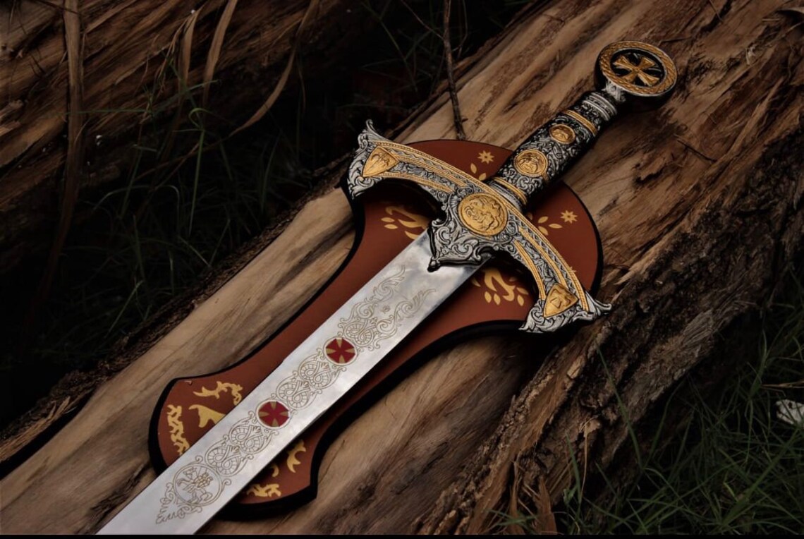 Northman Sword With Scabbard, Viking King Sword, Devil Headed Sword ...