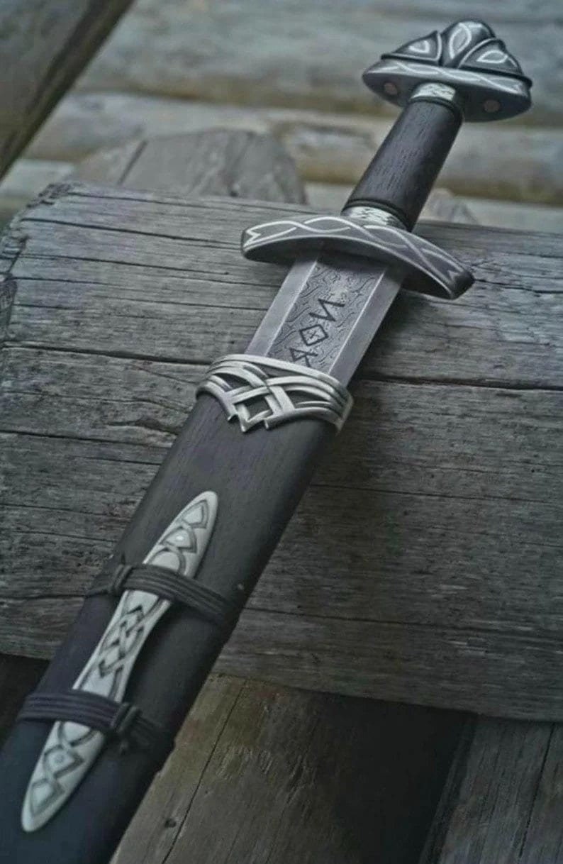 Northman Sword With Scabbard, Viking King Sword, Devil Headed Sword ...
