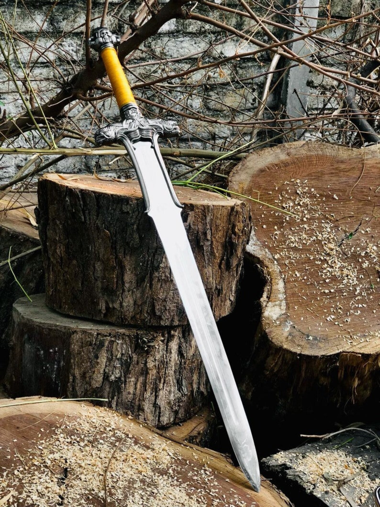 Northman Sword With Scabbard, Viking King Sword, Devil Headed Sword ...