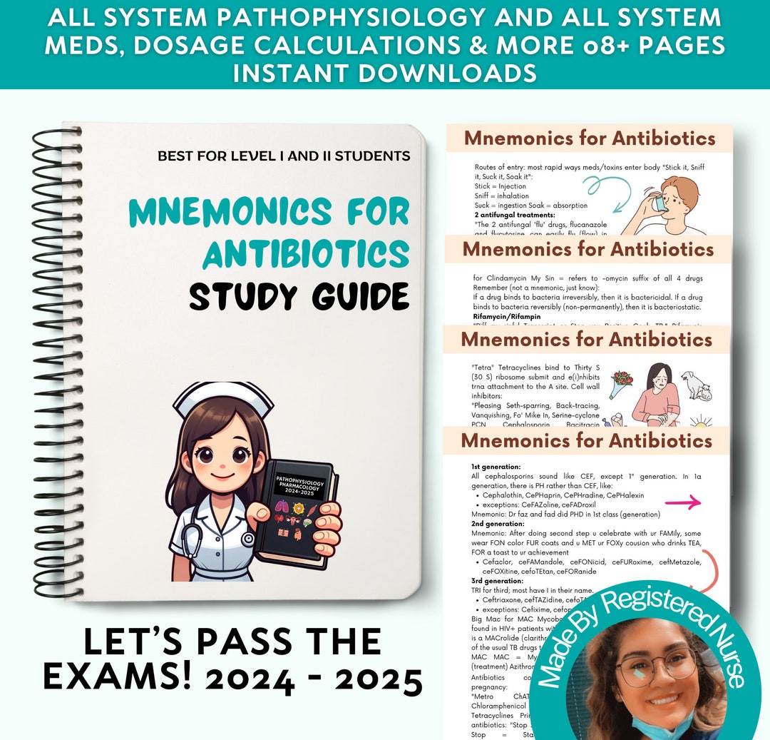 Nursing Mnemonics Cheat Sheet Bundle, Nursing Study Guide, Med Surg ...