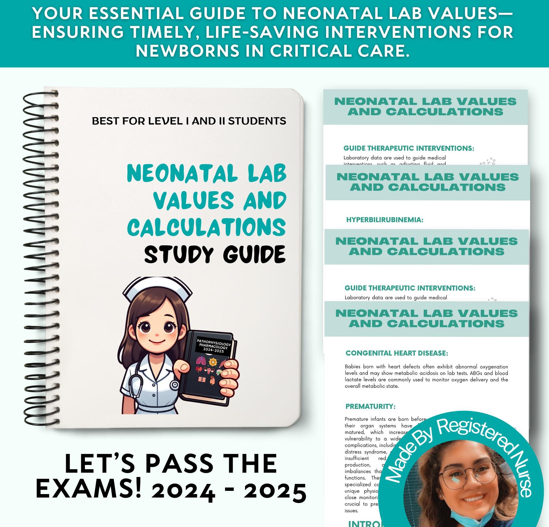 NICU Neonatal Lab Values & Calculations Guide (digital PDF) - Etsy