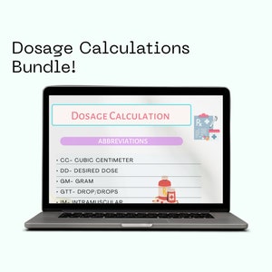 Nursing Dosage Calculations Study Guide: Nursing School Notes (digital ...