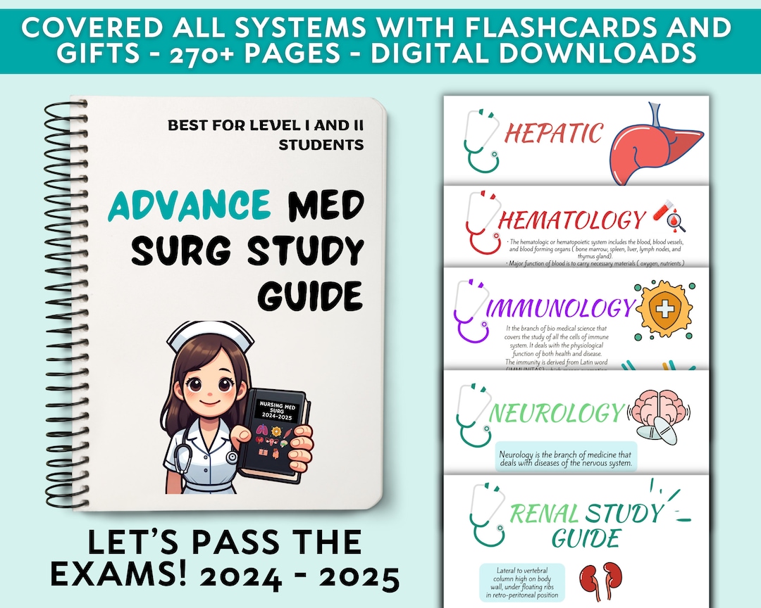 Med-surg Nursing Study Guide: 270+ Pages (digital Download) - Etsy
