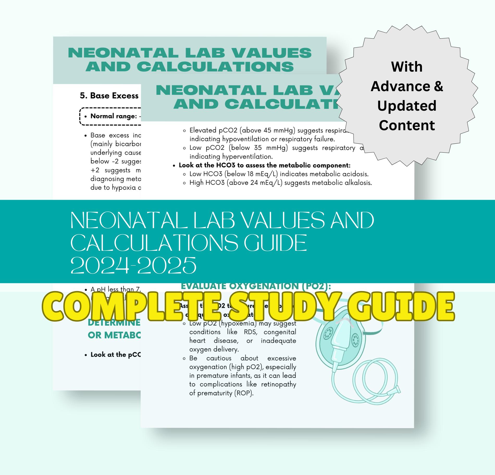 Neonatal Lab Values Calculations| Essential Guide for NICU| Lab ...