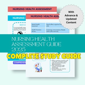 Nursing Health Assessment Guide: Head-to-toe Exam (digital PDF Download ...
