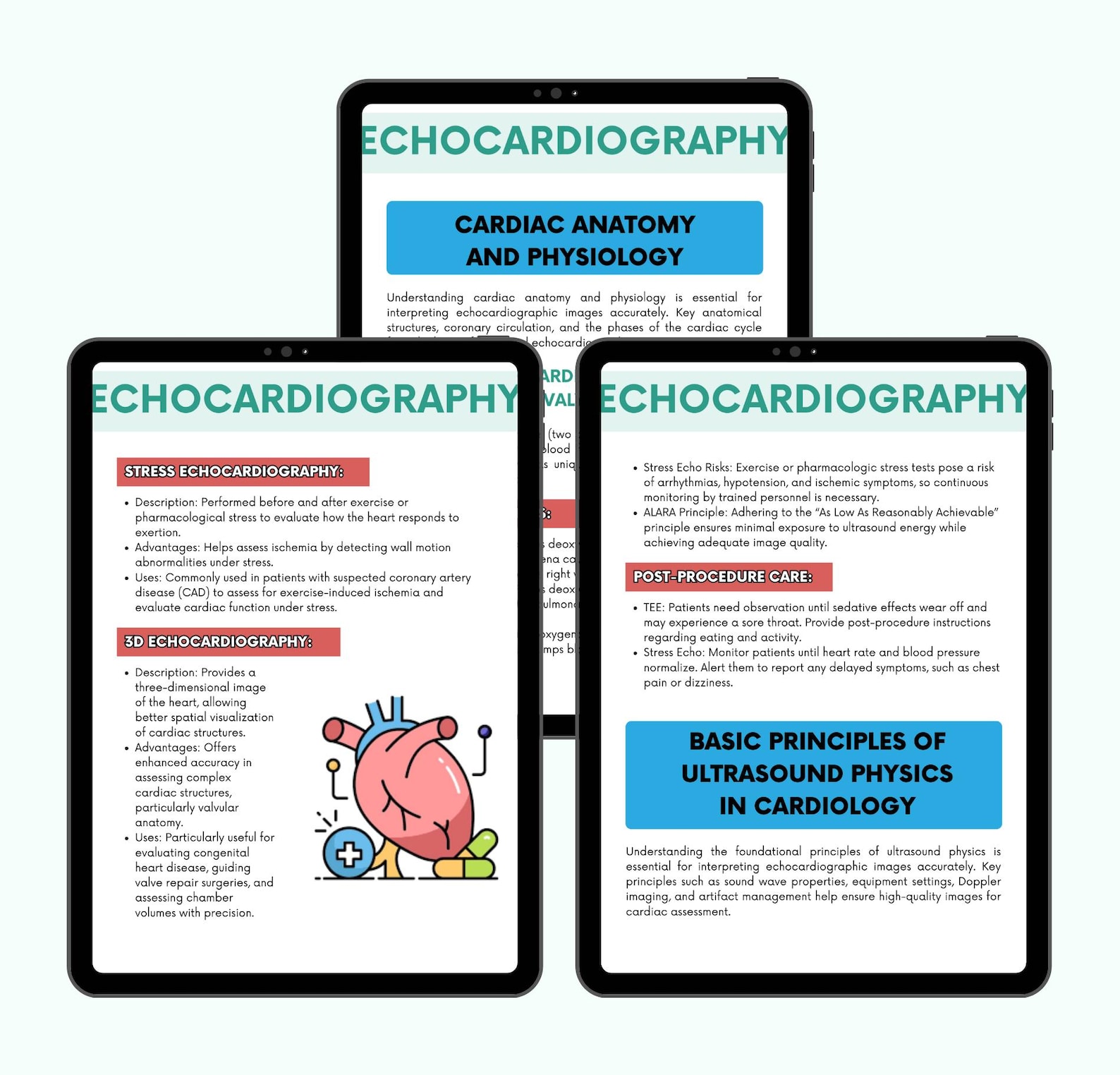 Echocardiography Ultrasound Guide : Cardiac Imaging Techniques (digital ...