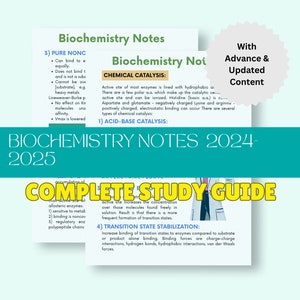 Organic Chemistry, Biochemistry Notes, Mcat Study Notes Perfect for ...