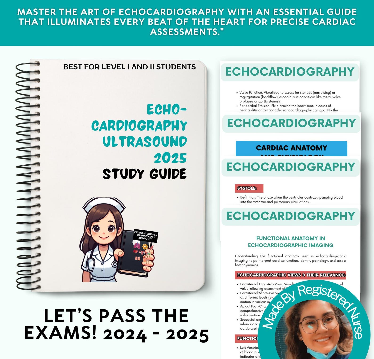 Echocardiography Ultrasound Guide : Cardiac Imaging Techniques (digital ...