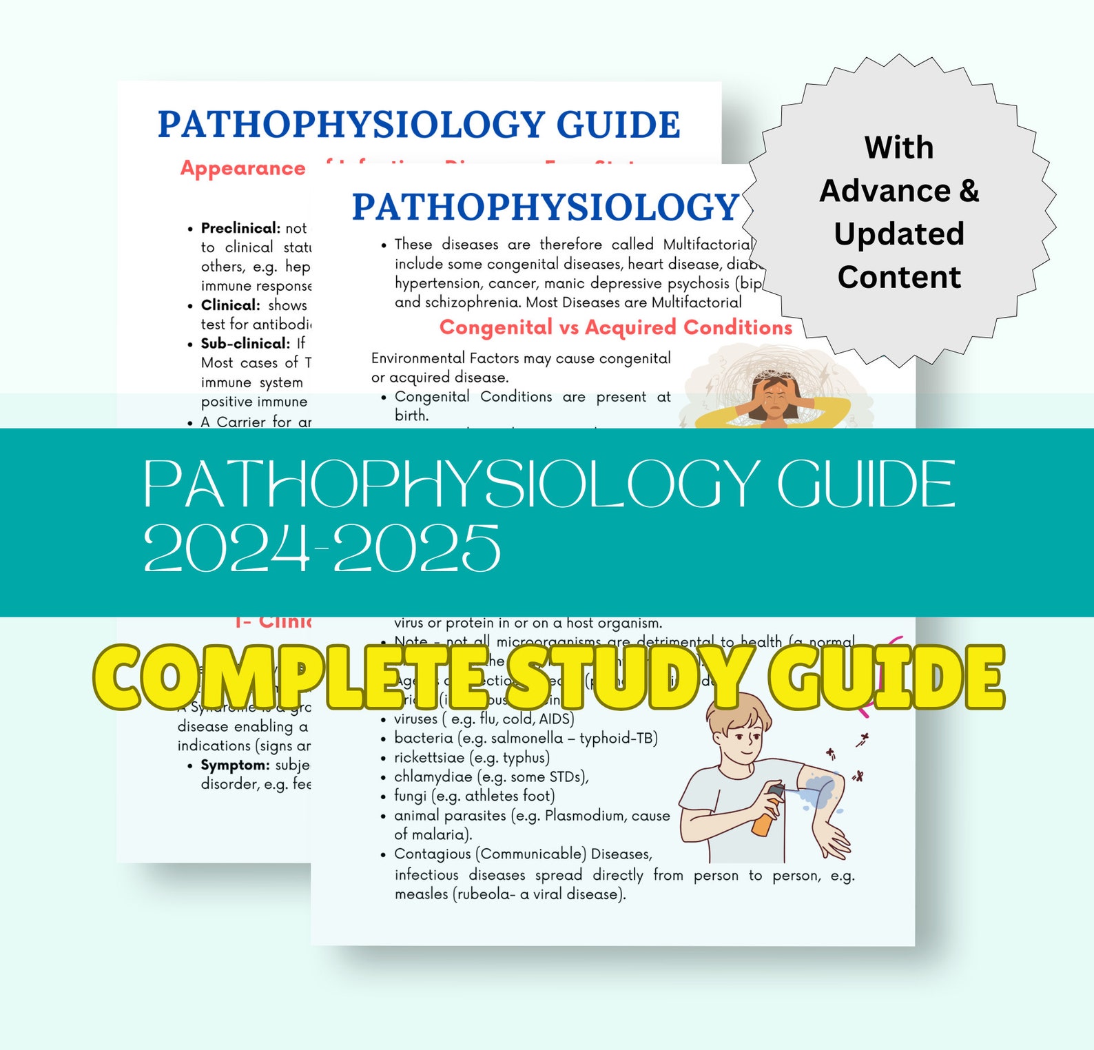 Pathophysiology Study Guide Bundle, Pathophysiology Nursing, Nursing ...