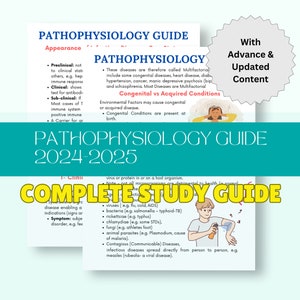 Pathophysiology Study Guide Bundle: Nursing School Notes (digital ...