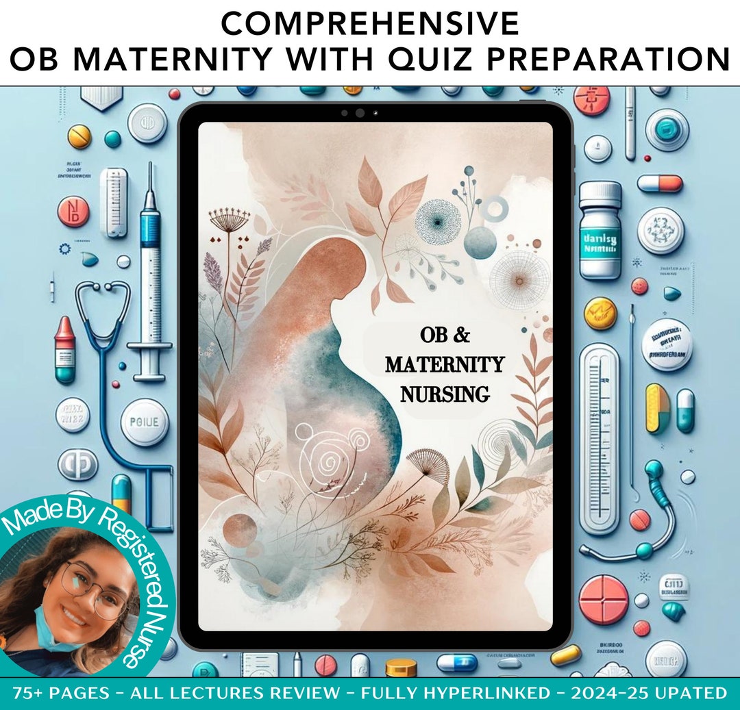 Ob Maternity Nursing Notes With Quiz 75+ Pages, Ob Maternity Bundle ...