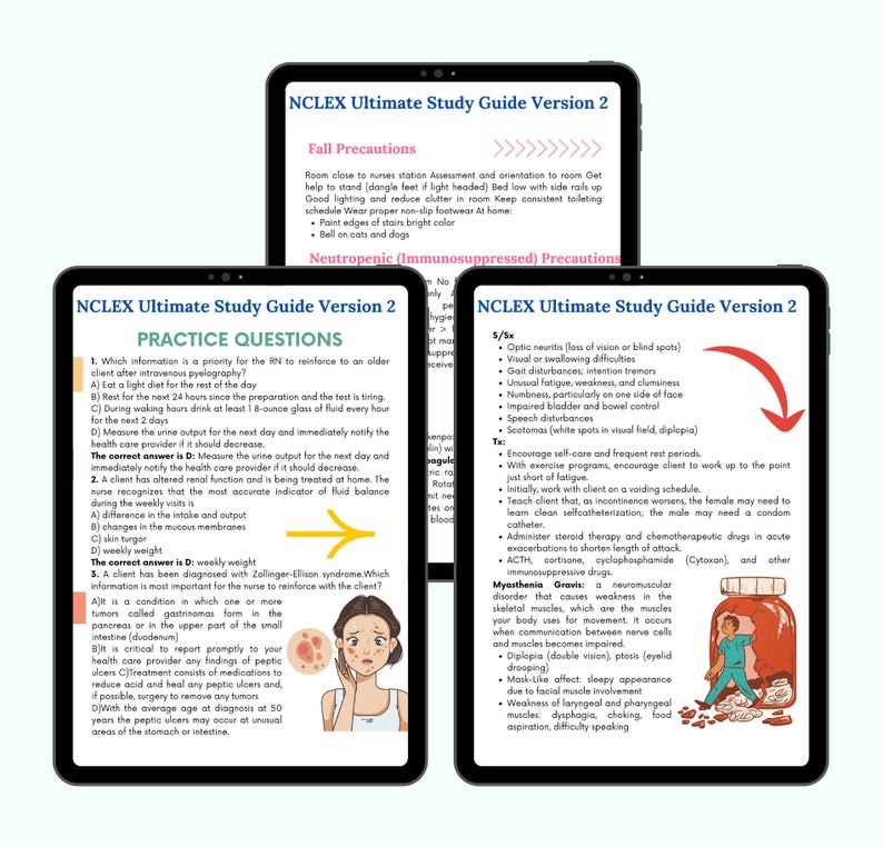 2024 NCLEX Study Guide Version 2: Ultimate Prep (PDF) - Etsy