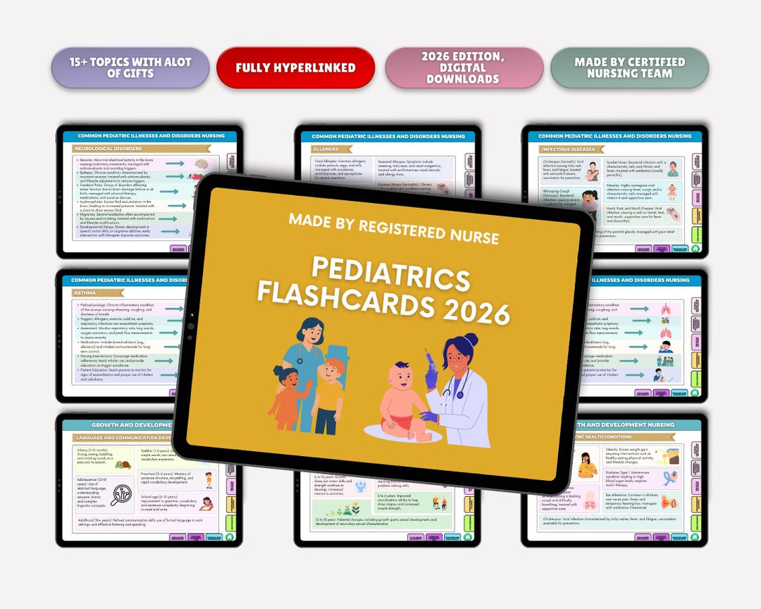 Pediatrics Flashcards 2026 – Comprehensive Nursing Study Guide for ...