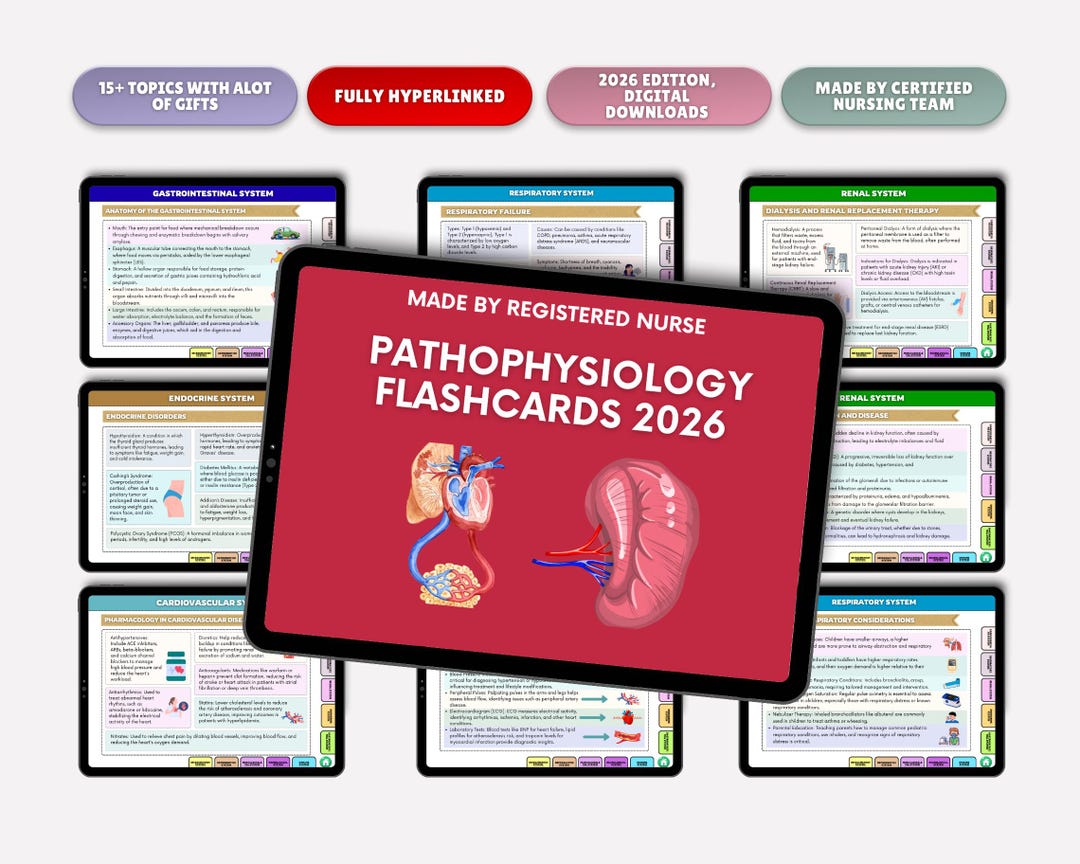 Pathophysiology Study Guide 2026 | Nursing Flashcards (printable PDF ...