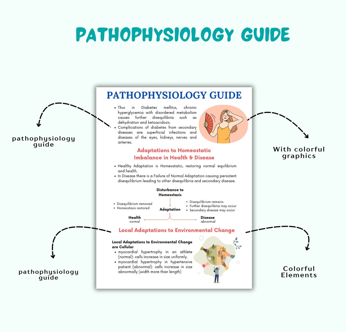 Pathophysiology Study Guide Bundle: Nursing School Notes (digital ...